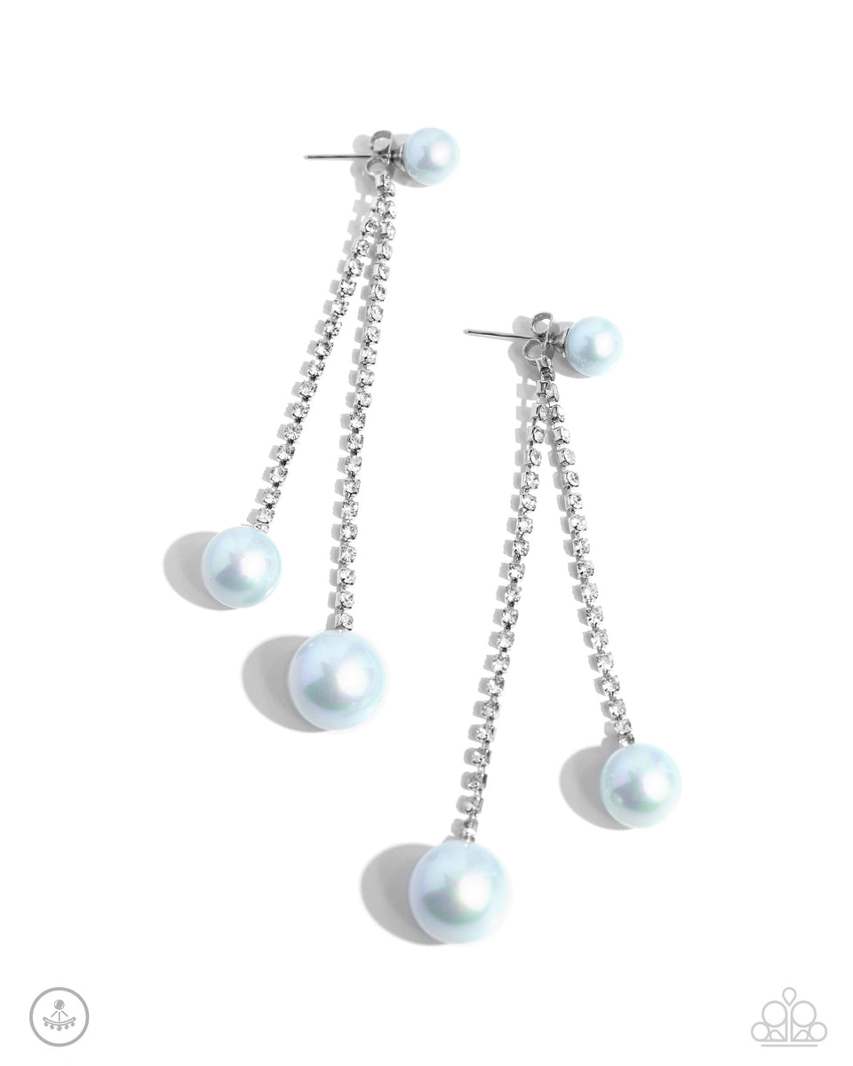 Paparazzi Accessories: Give Us A PEARL! - Blue Earrings – Jewels N ...