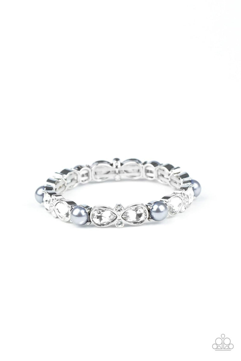 Paparazzi Accessories: Frosted Finery - White Pearly Rhinestone Bracel ...