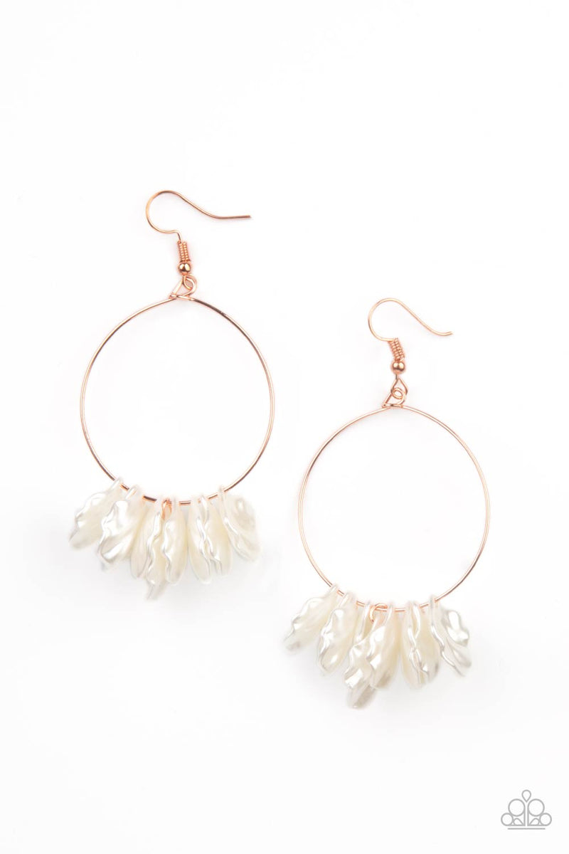 Paparazzi Accessories: Sailboats and Seashells - Pearly Copper Earring ...