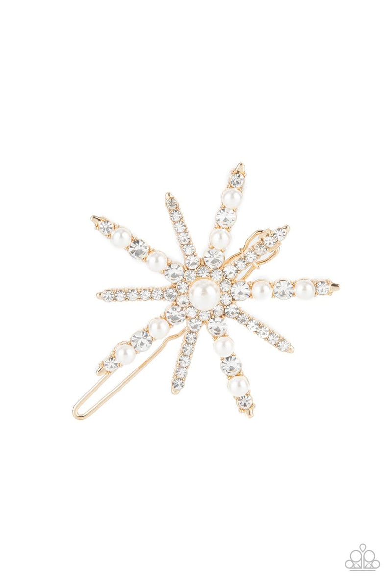 Paparazzi Accessories: Leading Luminary - Gold Pearl Barrette – Jewels ...